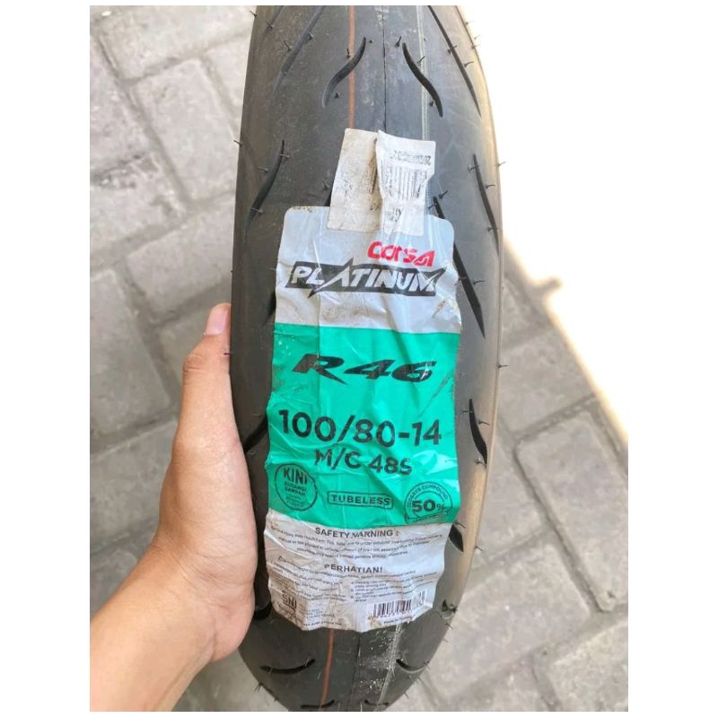 Jual Ban Corsa R46 tubeles ukuran 100 / 80 ring 14 buat motor semua ...