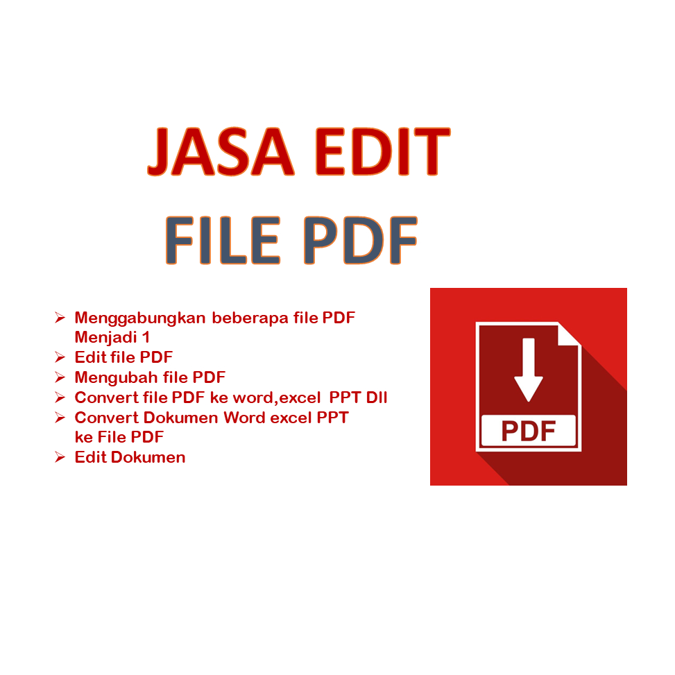 Jual EDIT FILE PDF | Dokumen | Gambar | File | Shopee Indonesia