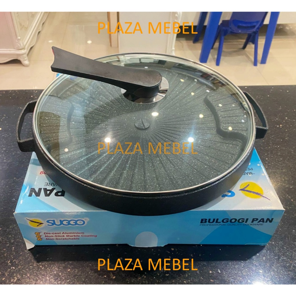 Jual Suggo Korean Bulgogi Grill Pan 32 cm + Tutup Kaca / Alat Panggang ...