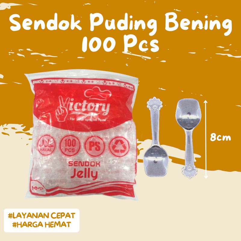 Jual Sendok Jelly Bening isi 100 Pcs VICTORY | Shopee Indonesia