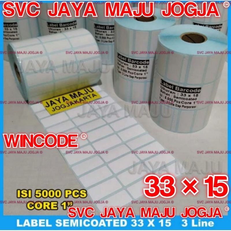 Jual [ WINCODE ] 33 X 15 - 3 LINE SEMICOATED - FACE OUT - ISI 5.000 PCS ...