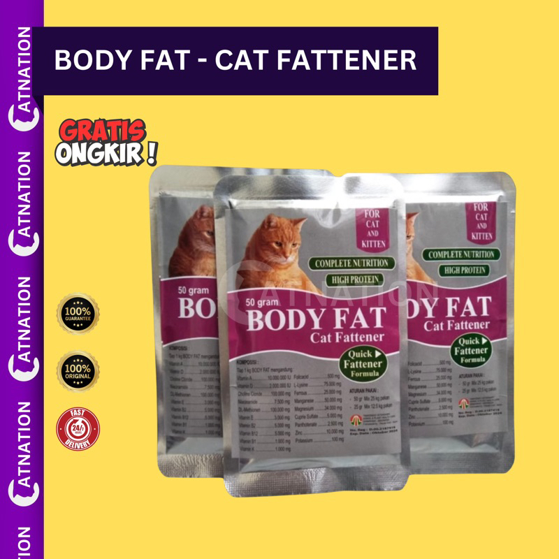 Jual BODY FAT CAT | Vitamin Suplemen Penggemuk Kucing Booster Cat ...