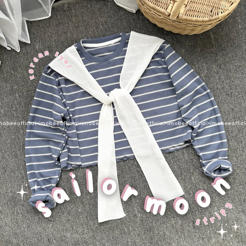 Jual SAILOR MOON CROP SWEATER SYAL // BLOUSE SYAL KOREA KNIT CROP ...
