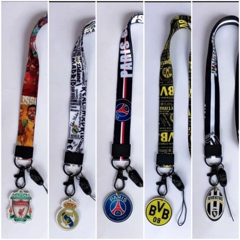 Jual Tali Lanyard Gantungan HP ID Card Kunci Vape Klub Sepak Bola ...