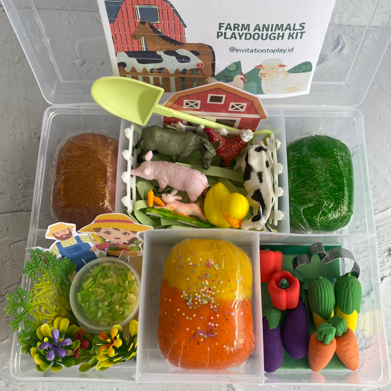 Jual Playdough Kit Farm / Playdough Set Farm / Hampers Anak Playdough ...