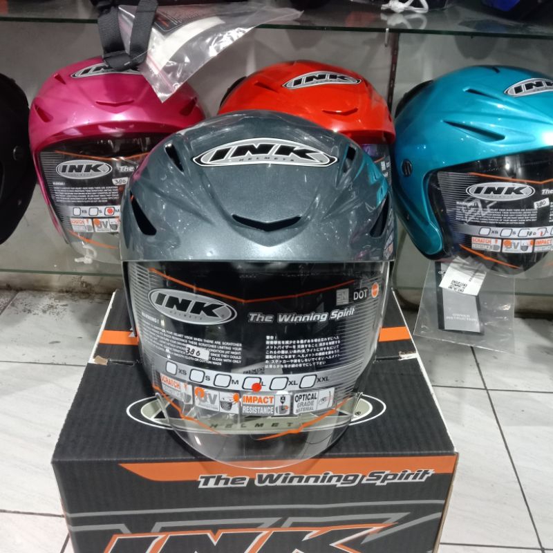 Jual HELM INK CX-22 SPORT - ALL GREY - HELM OPEN FACE - INK CX22 ...