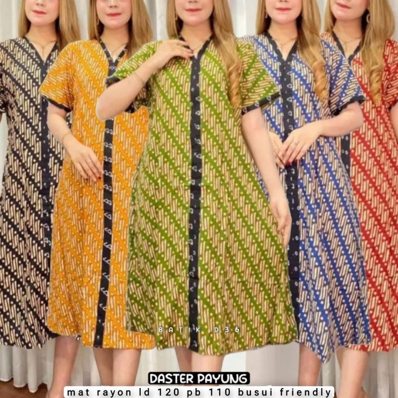 Jual (Alesha) baju tidur daster payung list Sinta motif parang ...