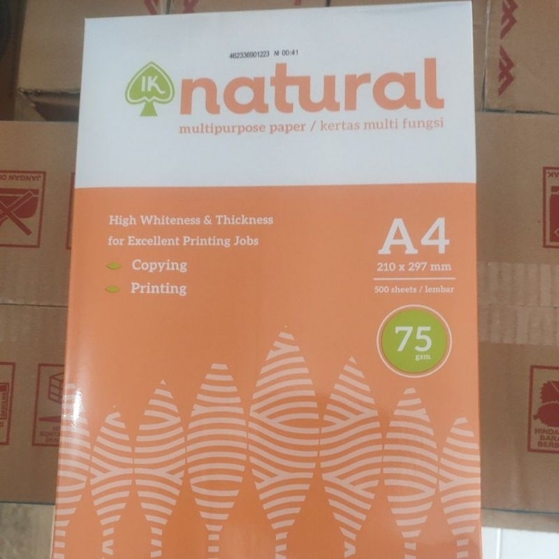 Jual kertas HVS A4 Natural 75 gsm 1 rim | Shopee Indonesia