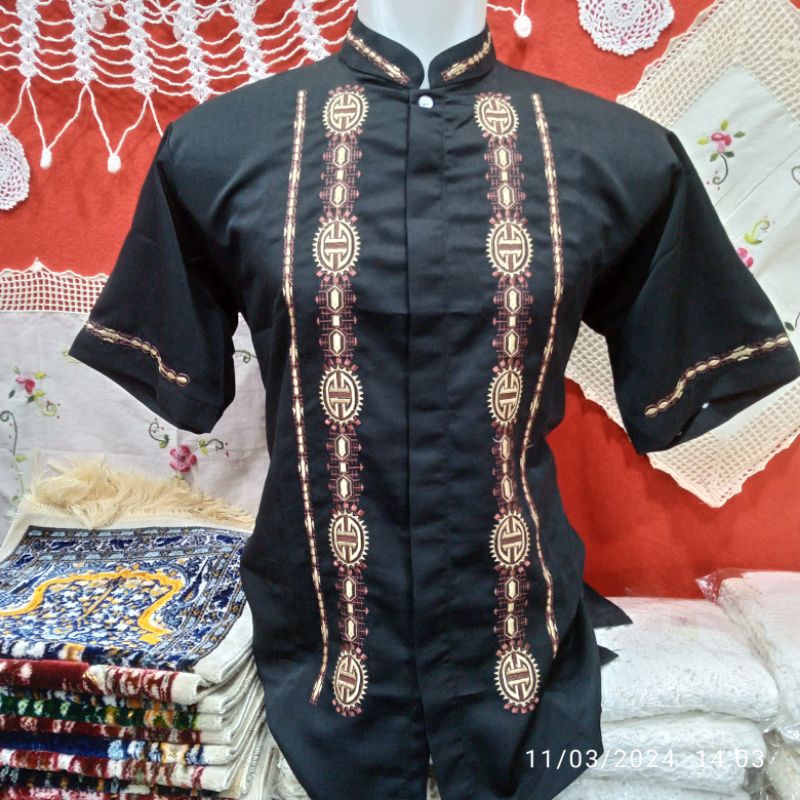 Jual Baju Koko Taluak Balango Jam Gadang Khas Bukittinggi Agam Warna ...