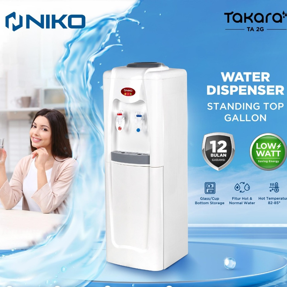 Jual Dispenser Galon Atas Premium Takara TA-2G 2 Kran Panas dan Normal ...