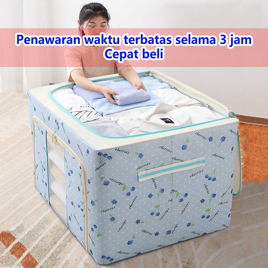 Jual Kotak Penyimpanan 66L/110L Storage Box organizer box Rumah Bahan PVC Storage Baju Kotak ...