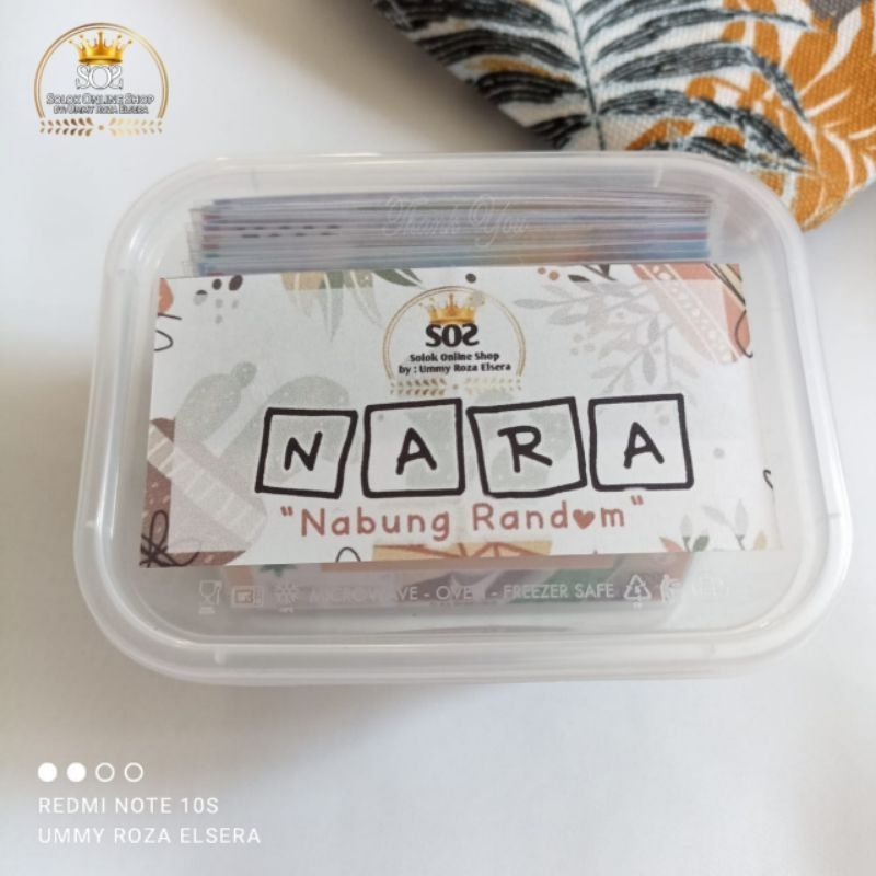 Jual NARA + FREE BOX | Nabung Random Amplop Mini Laminating Nominal ...