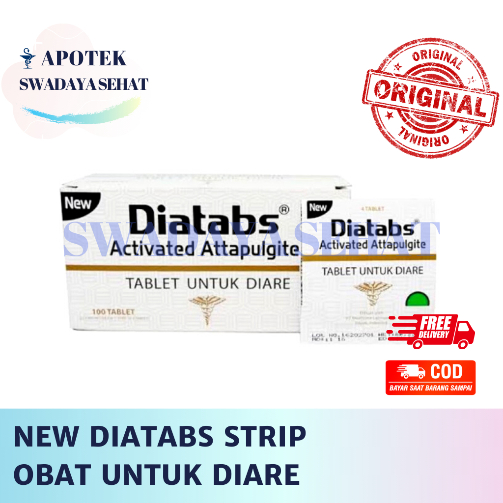 Jual NEW DIATABS Strip 4 Tablet Obat Diare New Diatab | Shopee Indonesia