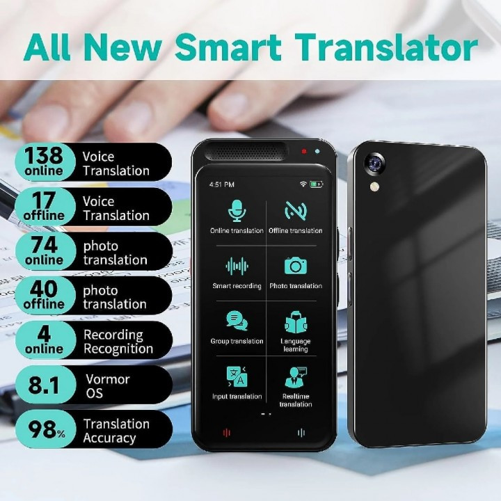 Jual Z6 Portable Smart Translator Alat Penerjemah Hingga 138 Bahasa ...