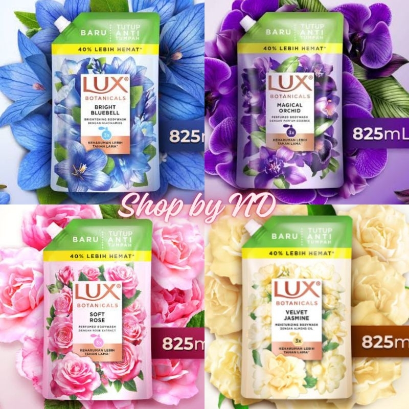 Jual Sabun Lux mandi cair botanicals body wash Refill Sakura Orchid Jasmine 825 ml | Shopee ...