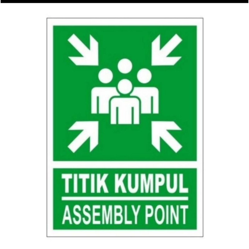 Jual Rambu akrilik titik kumpul / assembly point ukuran A4 | Shopee ...
