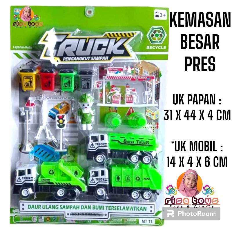 Jual MAINAN TRUK PENGANGKUT SAMPAH DAN POM MT 11 (PRES BESAR) | Shopee ...