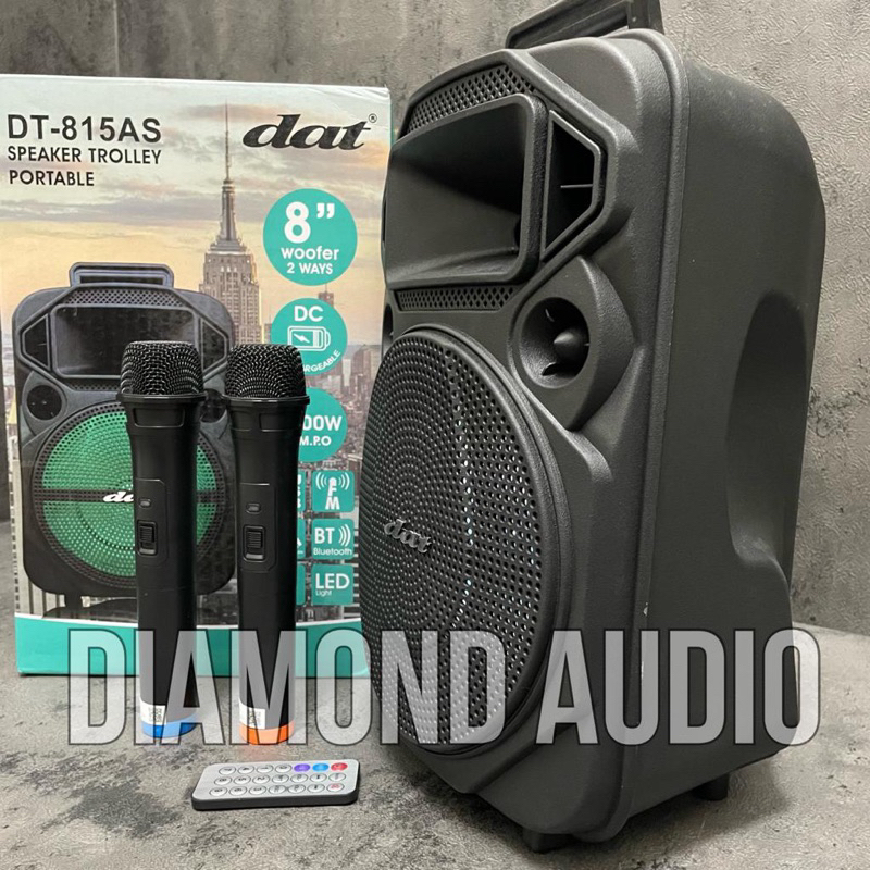 Jual speaker portable dat dt815as original free 2 mic dt 815 | Shopee ...