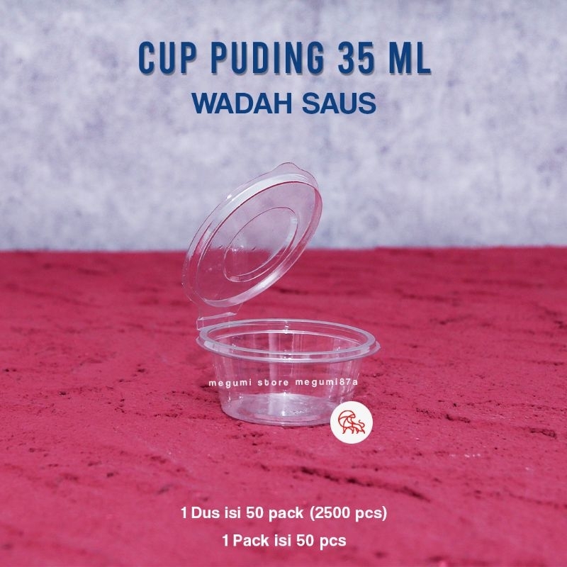 Jual Cup Puding Mika Plastik 35ml Cup Saos 1 Pack isi 50 pcs 35 ml | Shopee Indonesia