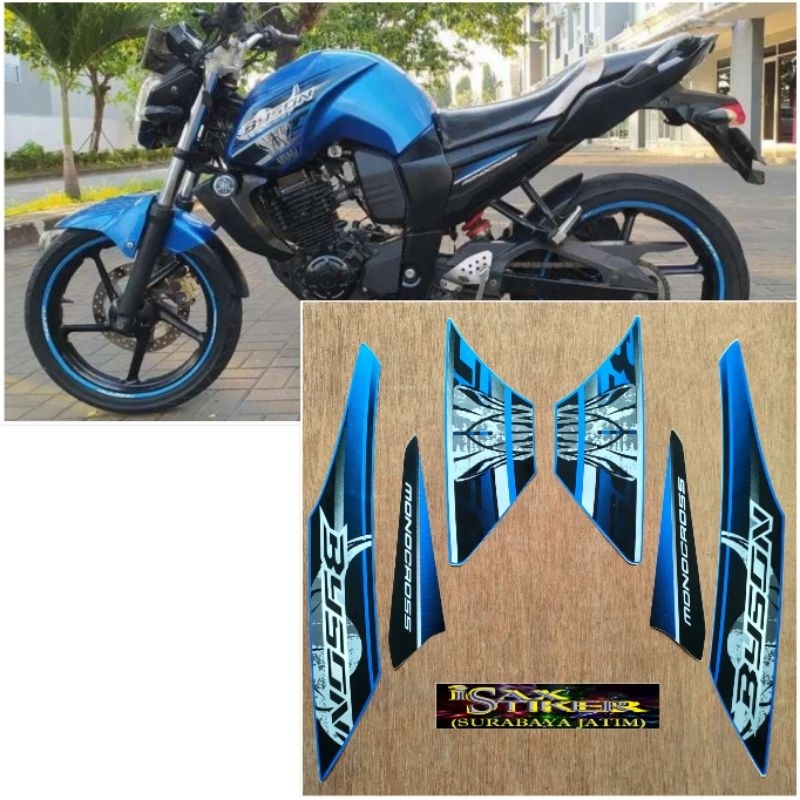 Jual Striping Original Yamaha Byson biru tahun 2012 2013 | Shopee Indonesia