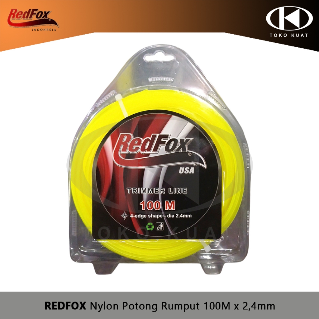 Jual Nylon Potong Rumput REDFOX Trimmer Line Senar Mesin Potong Tebal 2 ...