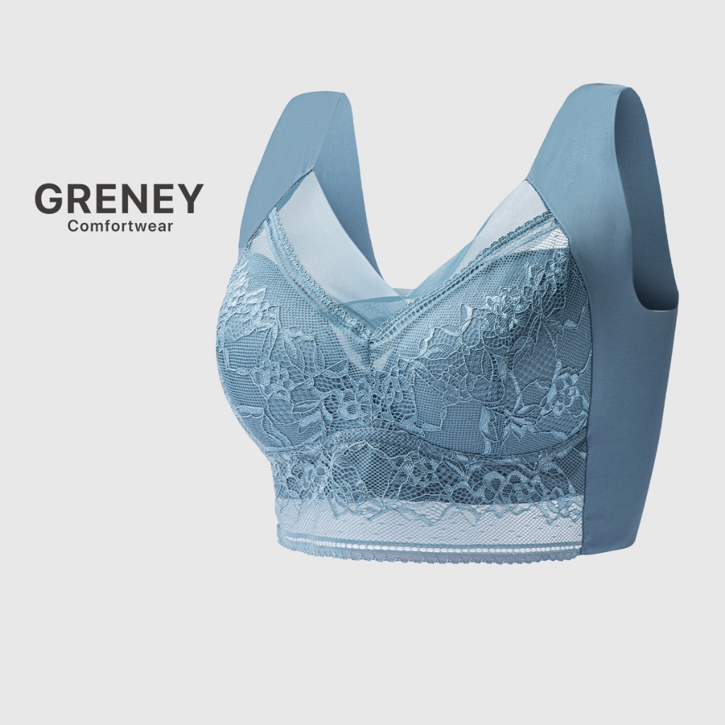 Jual GRENEY-L.W.L-Seamless Sport Push Up Bra Jumbo Rompi Renda Bunga ...