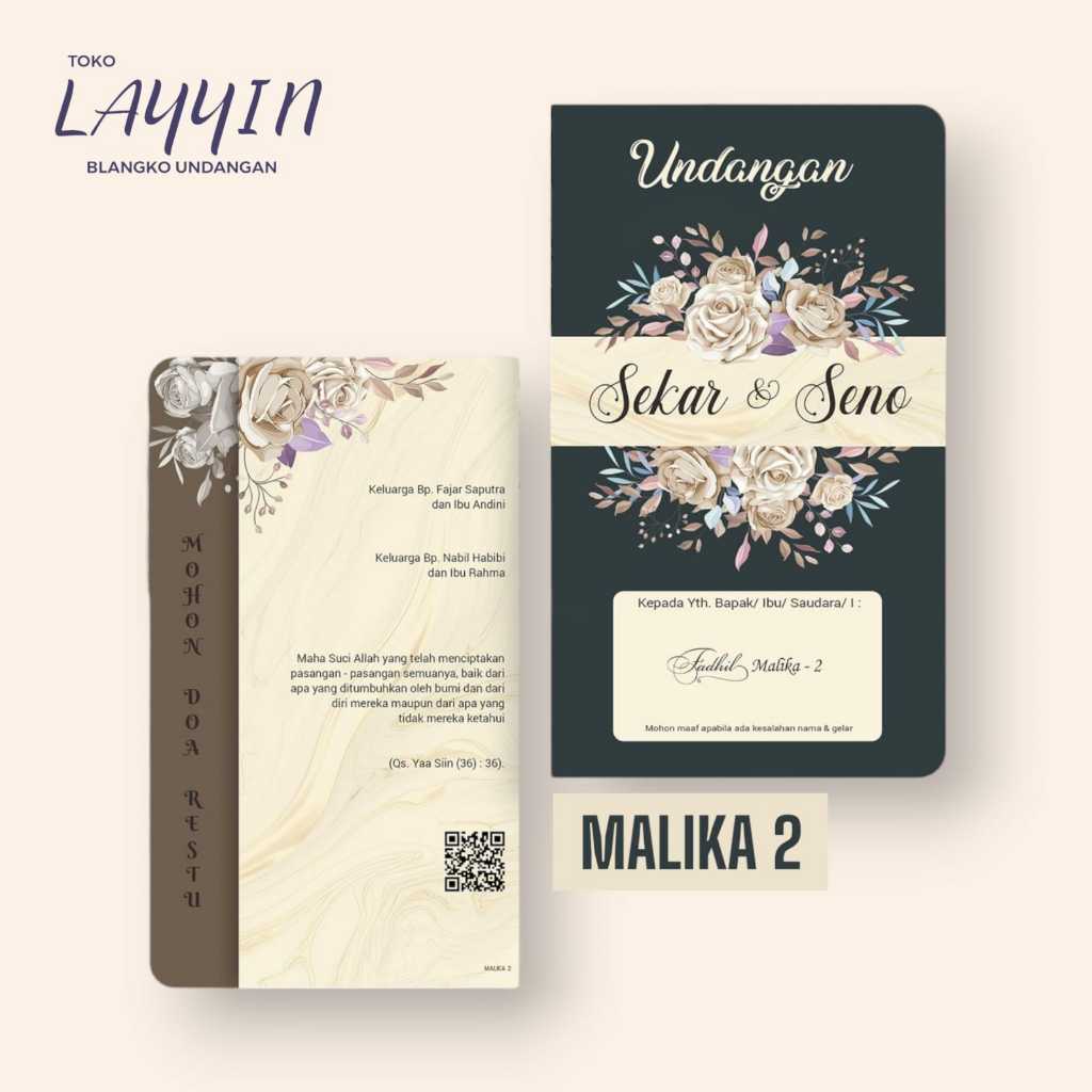 Jual Blangko undangan atau kertas undangan pernikahan bisa untuk khitan merek FADHIL MALIKA 2 ...