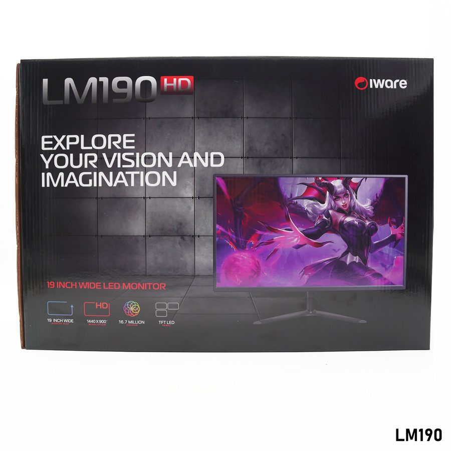 Jual IWARE WIDE LED MONITOR LM19 HD 19" 19 inch VGA + HDMI Monitor CCTV ...