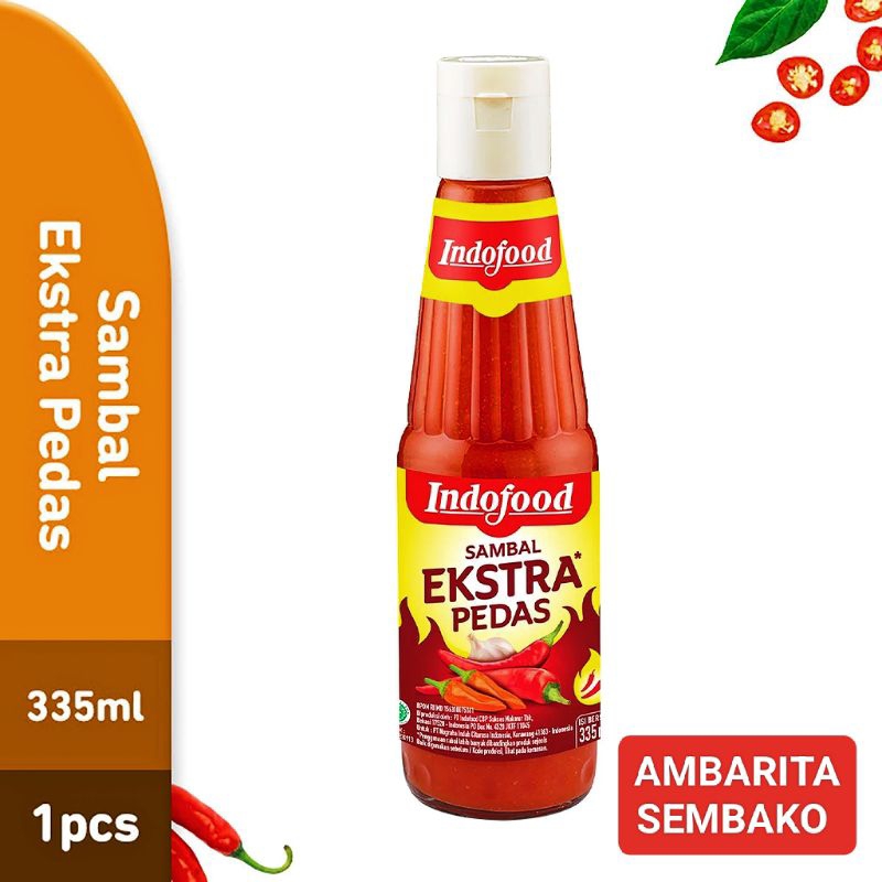 Jual INDOFOOD SAOS SAMBAL EXTRA PEDAS TERJANGKAU 335 ML | Shopee Indonesia