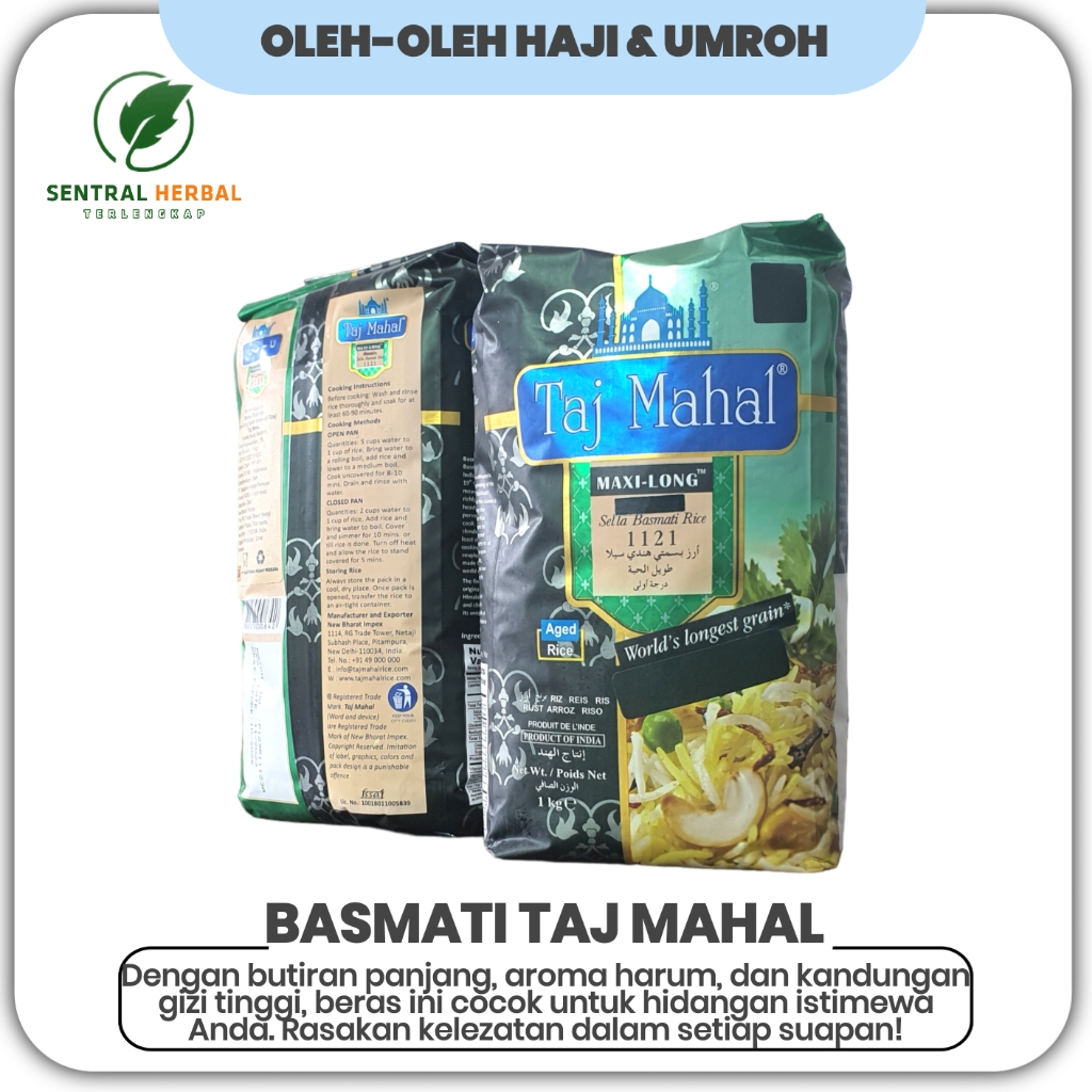 Jual Beras Basmati Premium Taj Mahal Maxi Long Sella Rice Isi 1 Kg | Shopee Indonesia