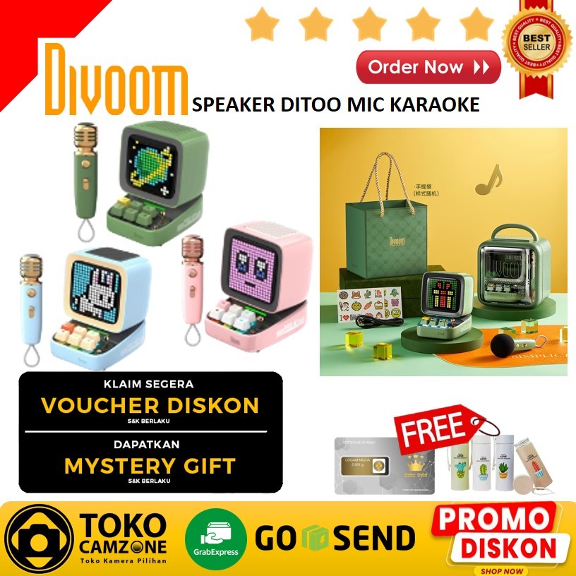 Jual DIVOOM DITOO-MIC - Portable Bluetooth Speaker with Microphone ...