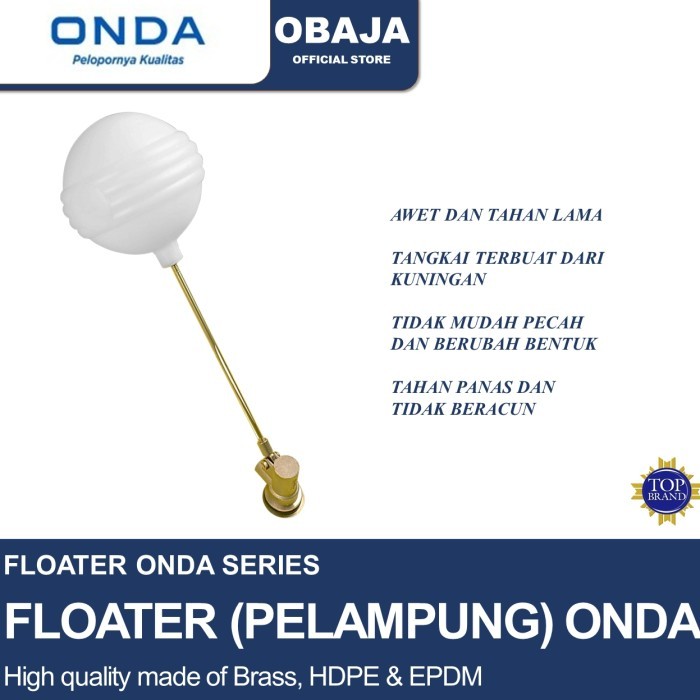 Jual Onda Pelampung Otomatis 1/2" / Floater Pelampung 1/2" / Pelampung ...