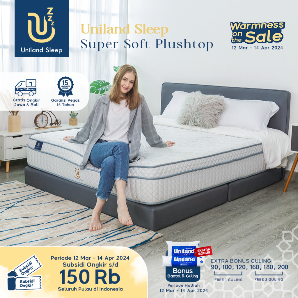 Jual Uniland Sleep Kasur Pocket Spring Super Soft Plushtop 30cm ...
