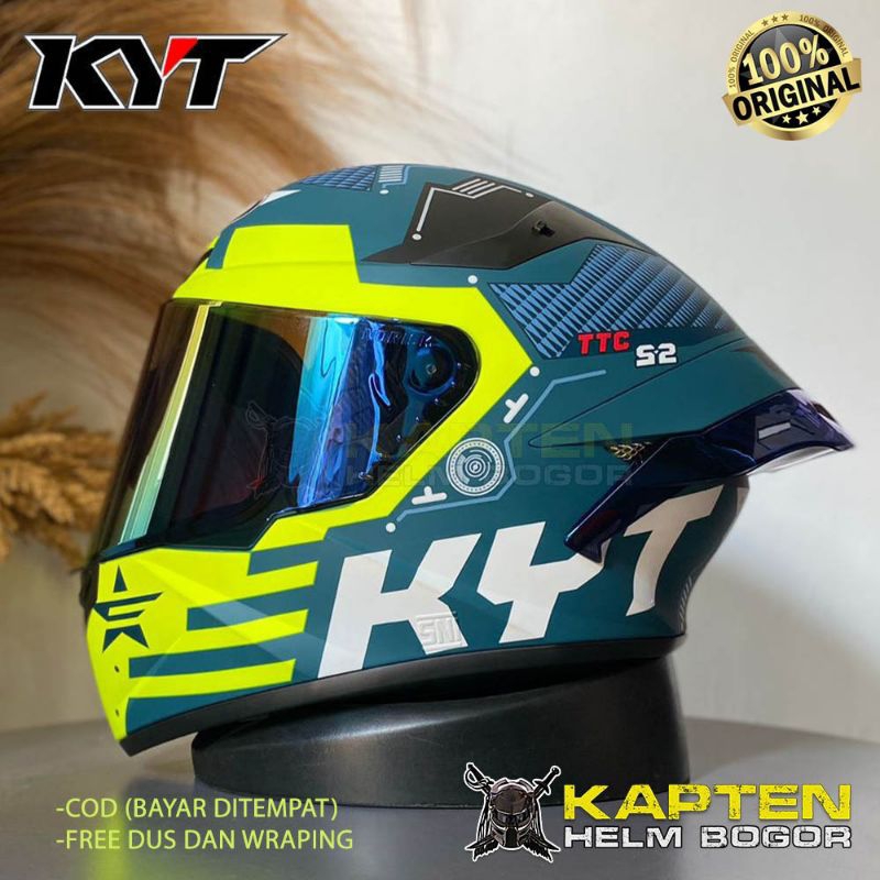 Jual Helm KYT TT Course Fuselage Paket Ganteng Spoiler RTF Visor Iridium | Shopee Indonesia