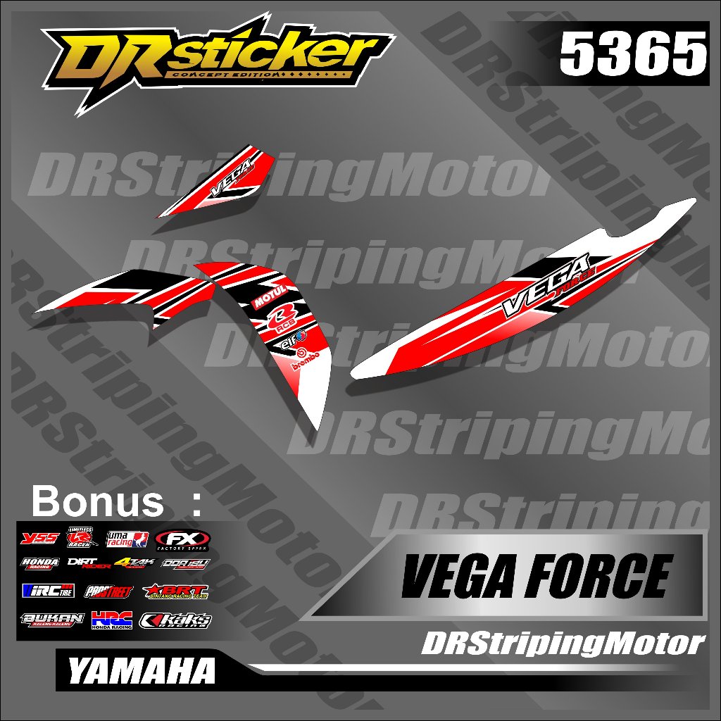 Jual 5365 Striping Motor Yamaha Vega Force - Sticker Striping Variasi ...