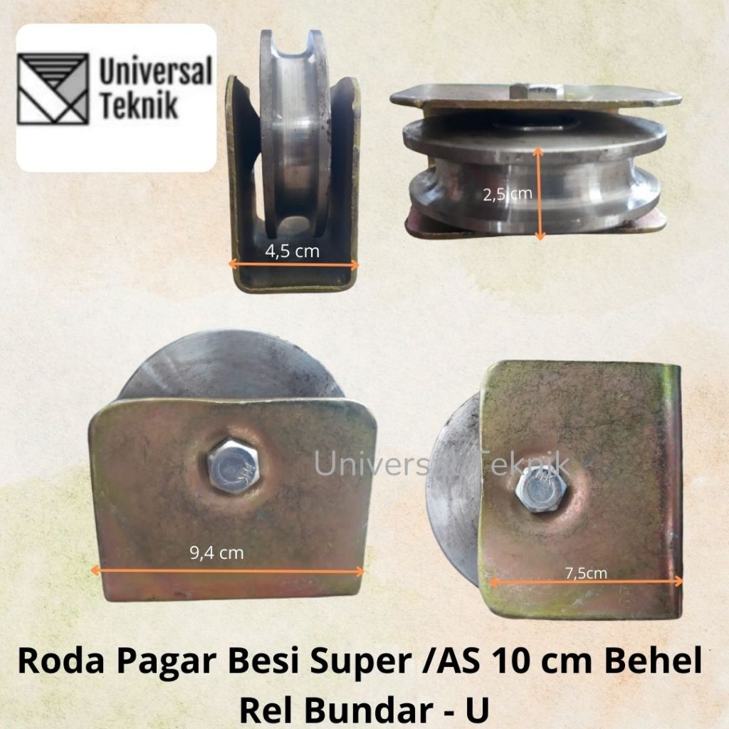 Jual Roda Pagar Besi Super/AS 10 cm Behel - Rell Bundar (U) | Shopee ...