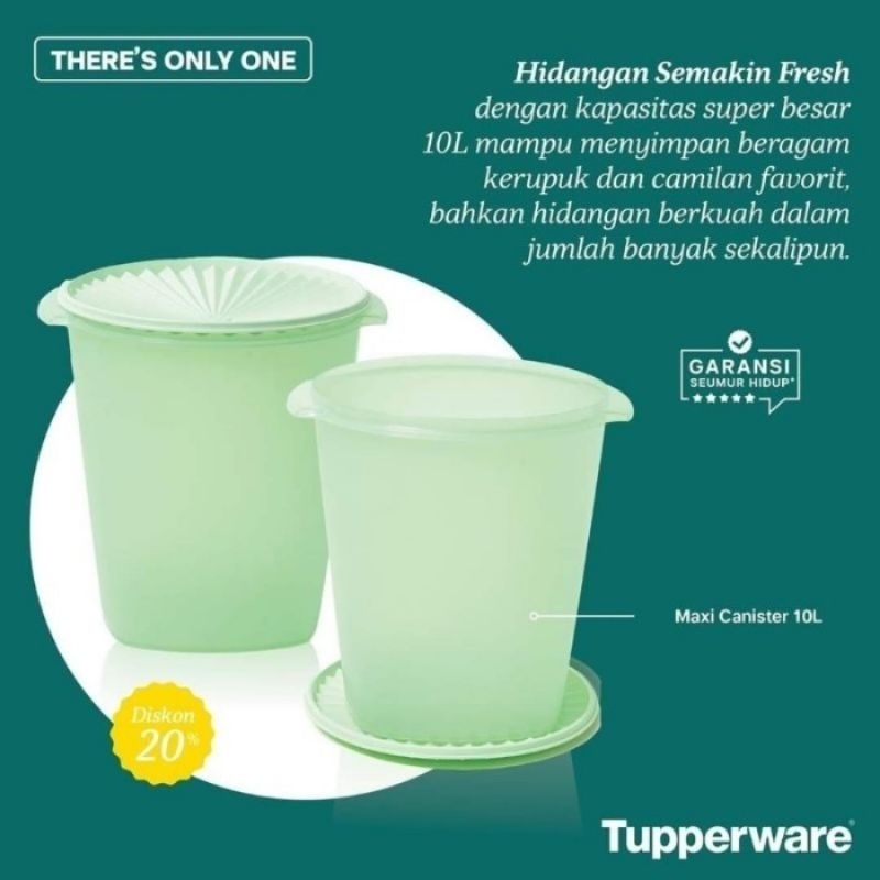 Jual Maxi Canester 10 liter wadah kerupuk harga persatuan | Shopee ...