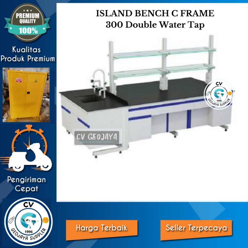 Jual Solusi Praktis untuk Lingkungan Kerja Meja Kerja Island C Frame 300 dan Double Water Tap ...