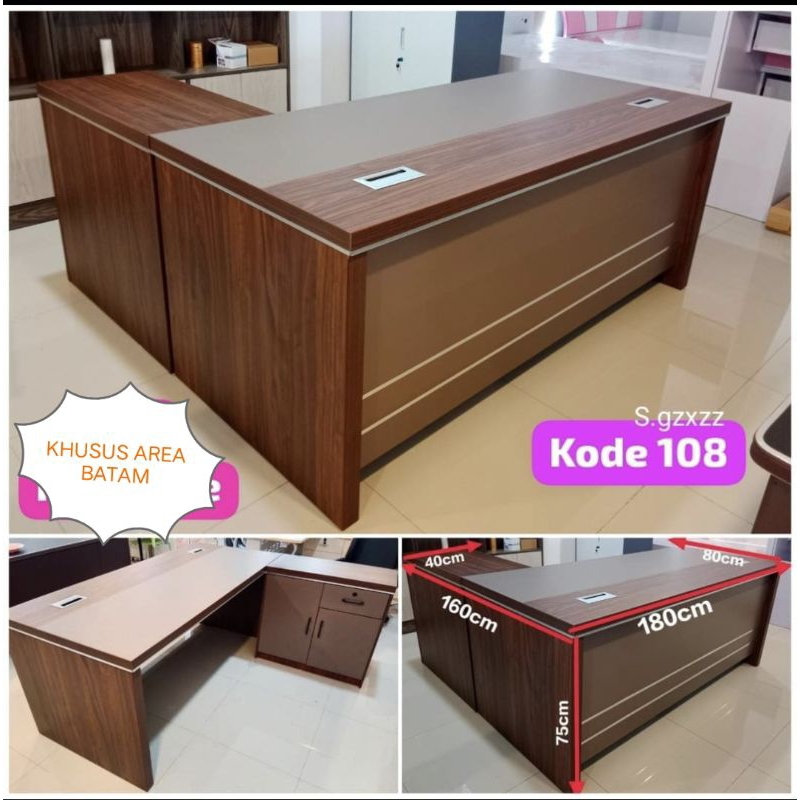 Jual MEJA MANAGER / MEJA OFFICE / MEJA DIREKTUR 108 UKURAN 180 X 75CM ...