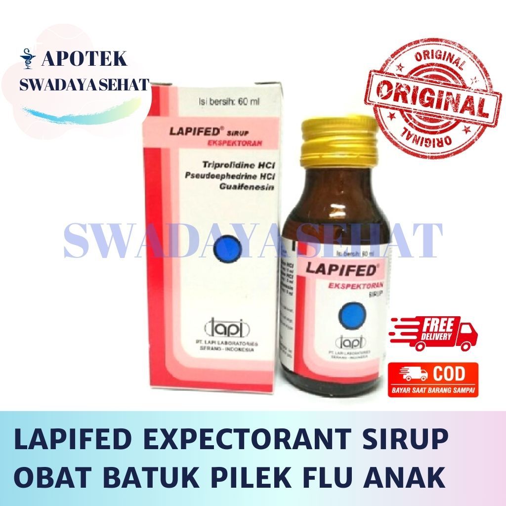 Jual LAPIFED EXPECTORANT SYRUP 60 ML - Obat Batuk Berdahak Pilek Flu ...