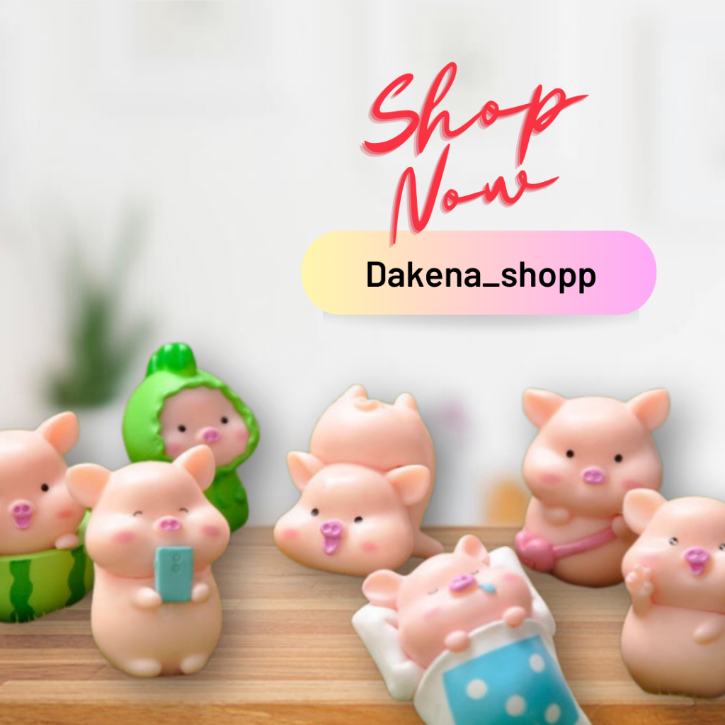 Jual Ornamen Miniatur Multi motif Babi / MOTIF Pig Lucu Untuk Dekorasi ...