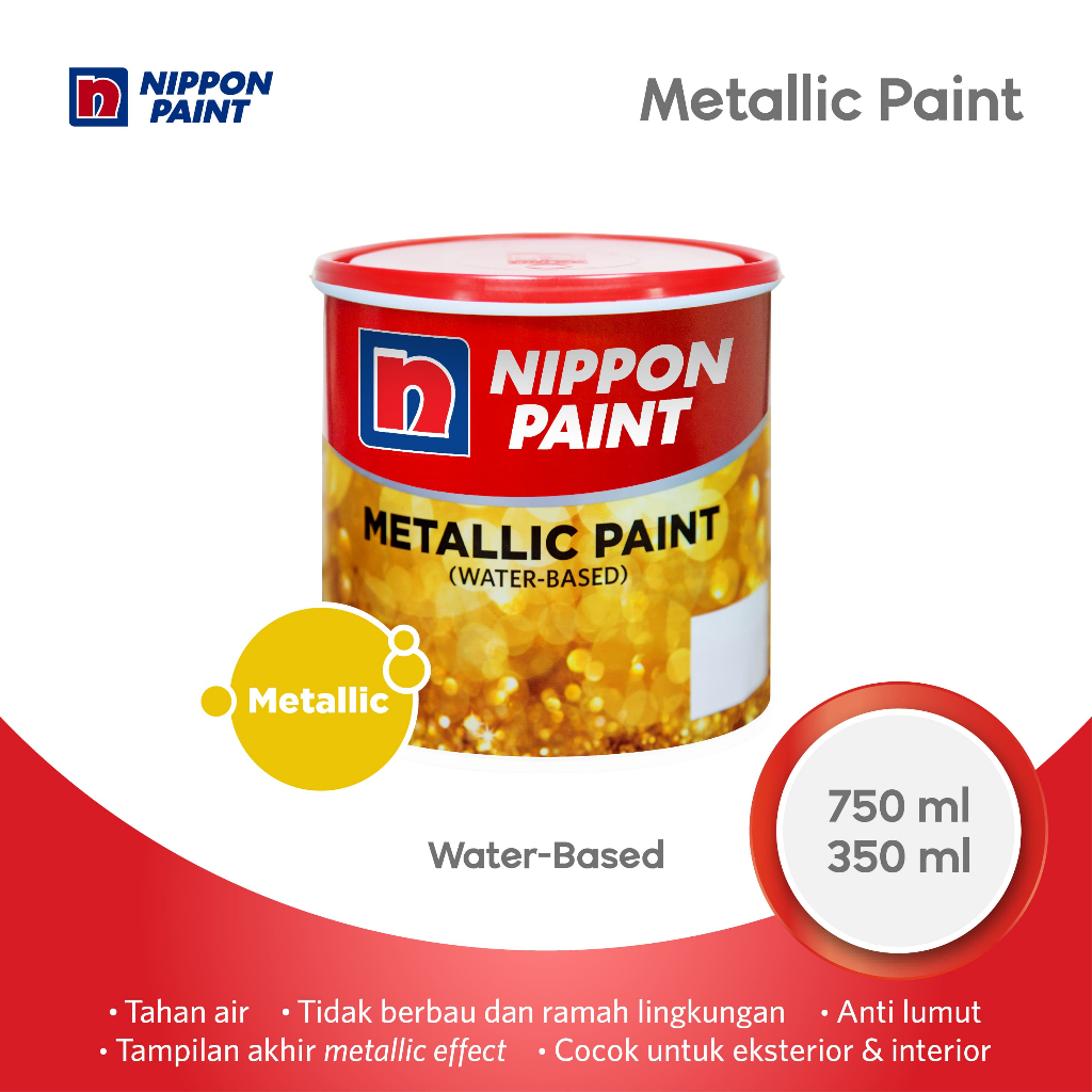 Jual Nippon Paint - Metallic Paint (Water-Based) -750Ml- Cat Metalik ...