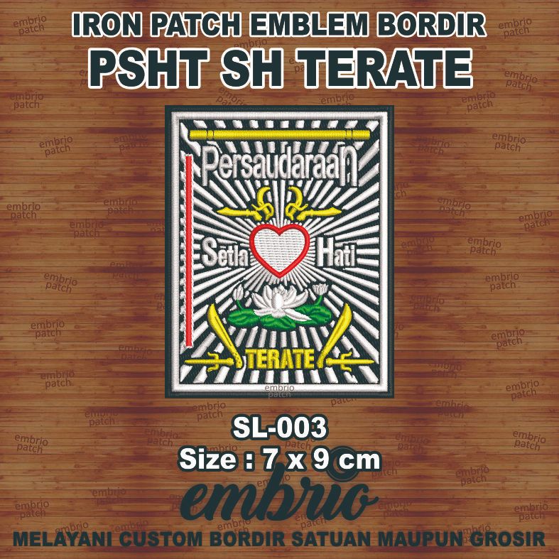 Jual SL-003 Patch PSHT emblem bordir logo SH Terate Setia Hati perguruan silat - 7x9cm - Embrio ...