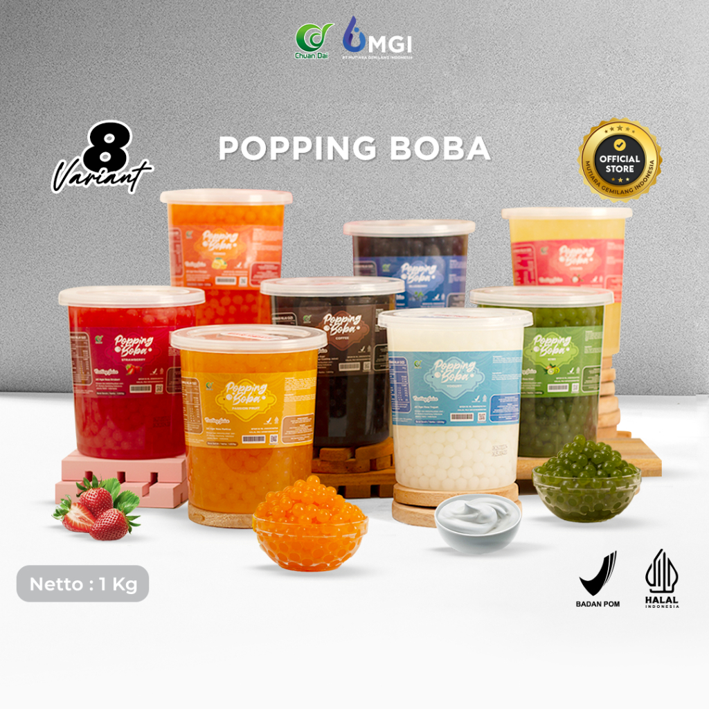 Jual Mutiaragemilang.id Chuan Dai Popping Boba Toping Minuman Dessert ...