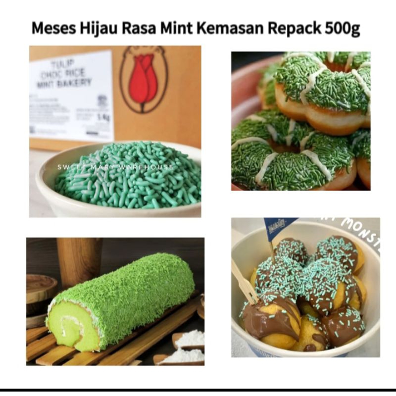 Jual Meses Hijau Rasa Mint Kemasan Repack 500g | Shopee Indonesia