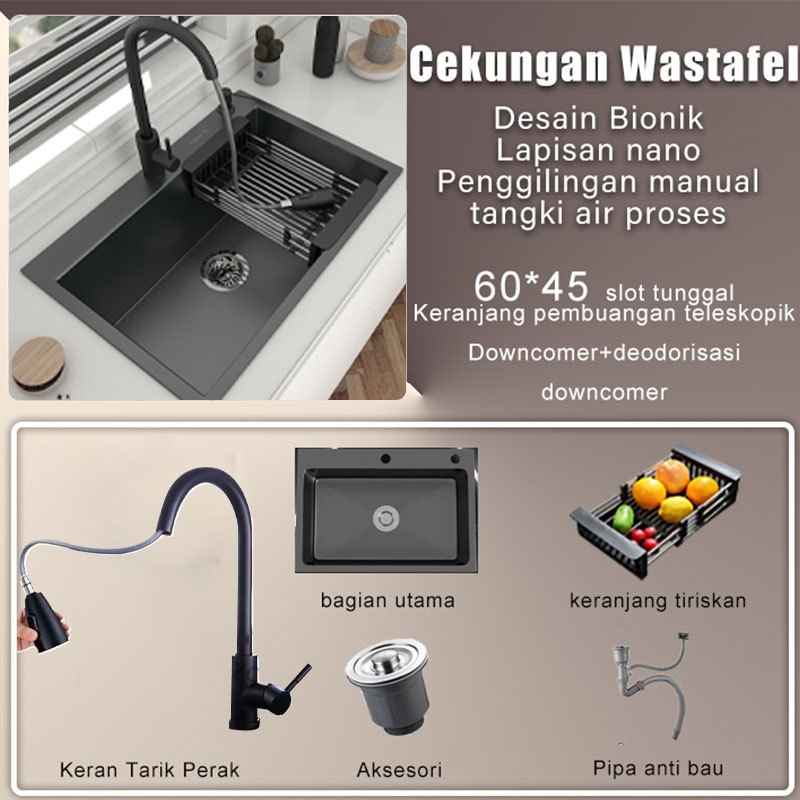 Jual Kitchen Sink Set Wastafel Pencuci Piring Dapur Stainless Steel ...