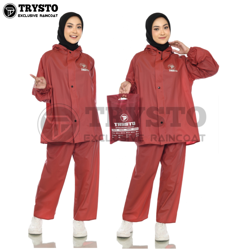 Jual Jas Hujan Raincoat Setelan Pria Wanita Dewasa Bahan Kuat Tebal Elastis Anti Rembes Original ...
