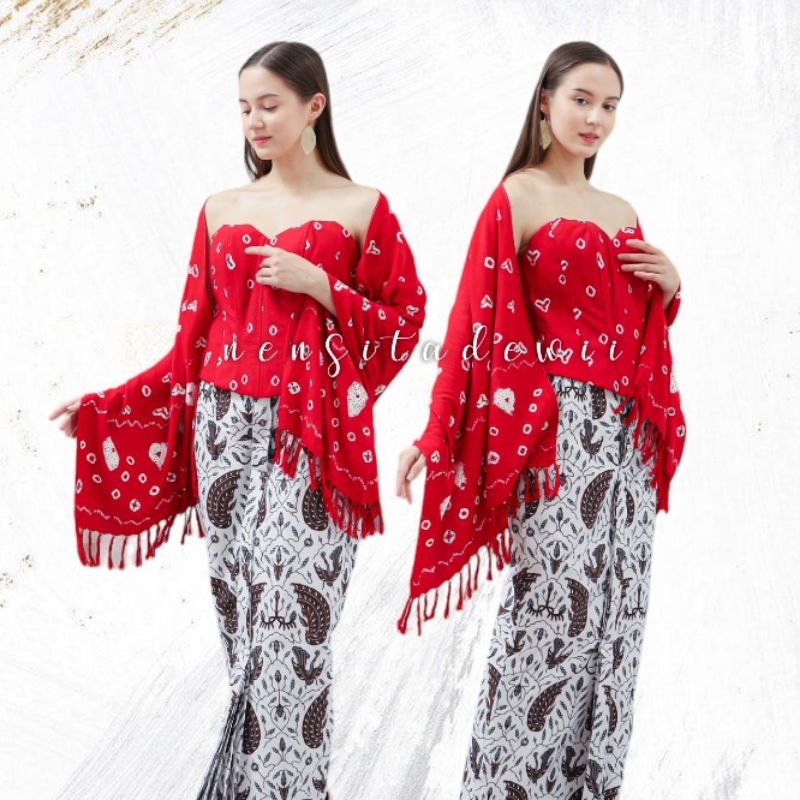 Jual [1 SET] Kamisol + Selendang Jumputan, Warna Lengkap | Shopee Indonesia