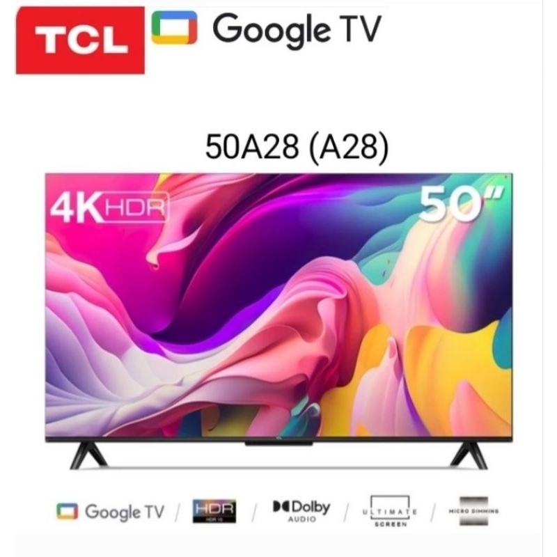 Jual TCL 50A28 - 50 inch Google TV - 4K UHD - HDR 10 + Micro Dimming ...