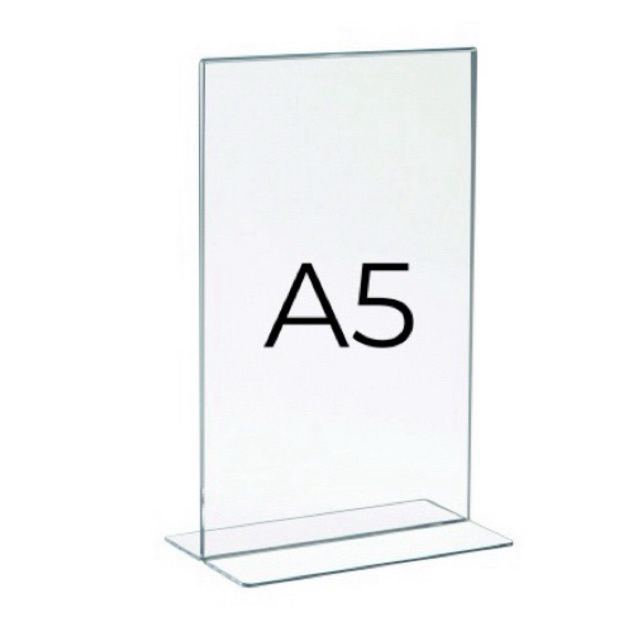 Jual Akrilik Tempat Brosur A5 / Acrylic Tent Card Holder Stand 2 sisi ...